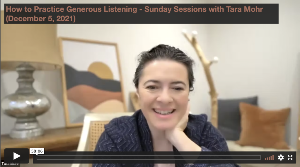 Online Group Personal Growth Coaching Sessions with Tara Mohr
