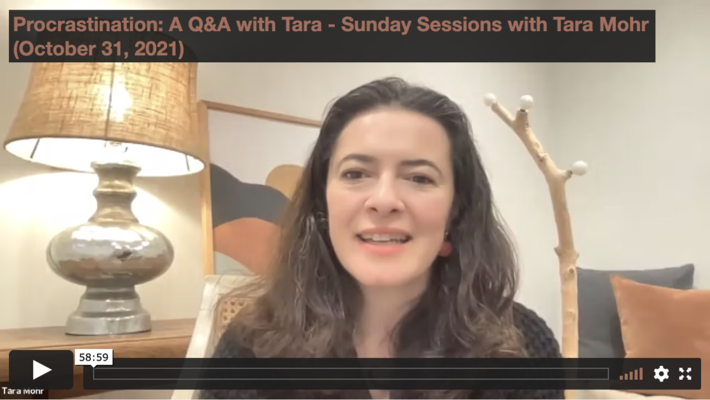 Online Group Personal Growth Coaching Sessions with Tara Mohr